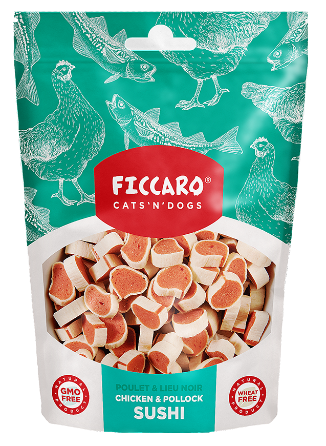 Ficcaro - Chicken & pollock sushi, 100g